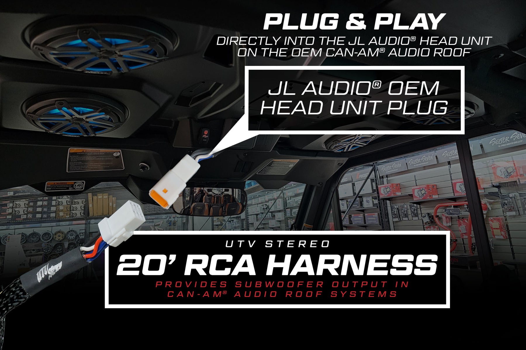 20' RCA Harness | UTVS-HRN-RCA-20 – UTV Stereo