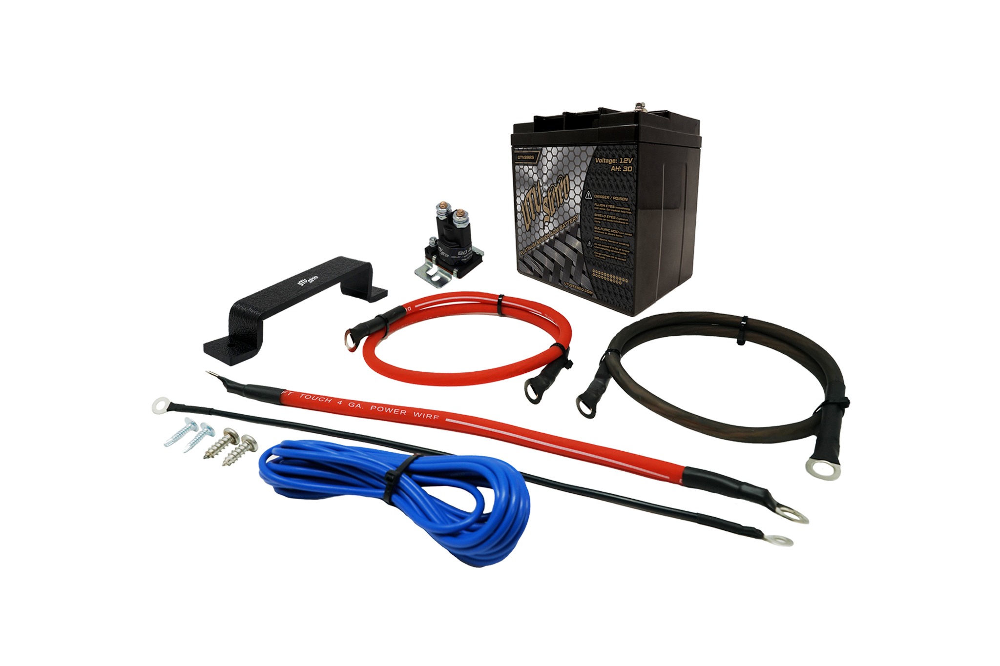 Polaris RZR 2nd Battery Replacement Kit | UTV Stereo