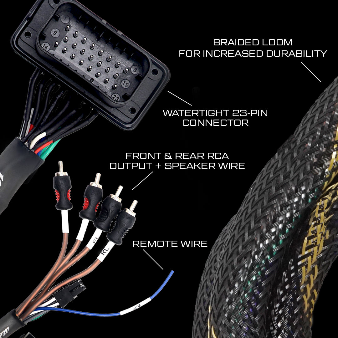 Polaris RZR® Ride Command F & R RCA Output + Speaker & Rem Wire | Pro ...