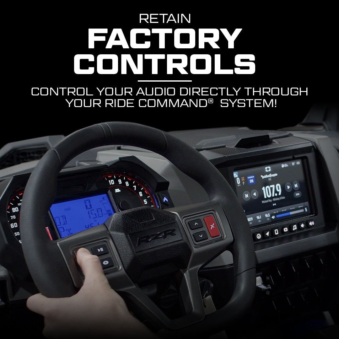 Polaris Rzr® Ride Command F And R Rca Output Speaker And Rem Wire Pro