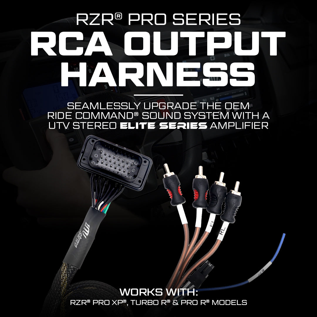 Polaris Rzr® Ride Command F And R Rca Output Speaker And Rem Wire Pro